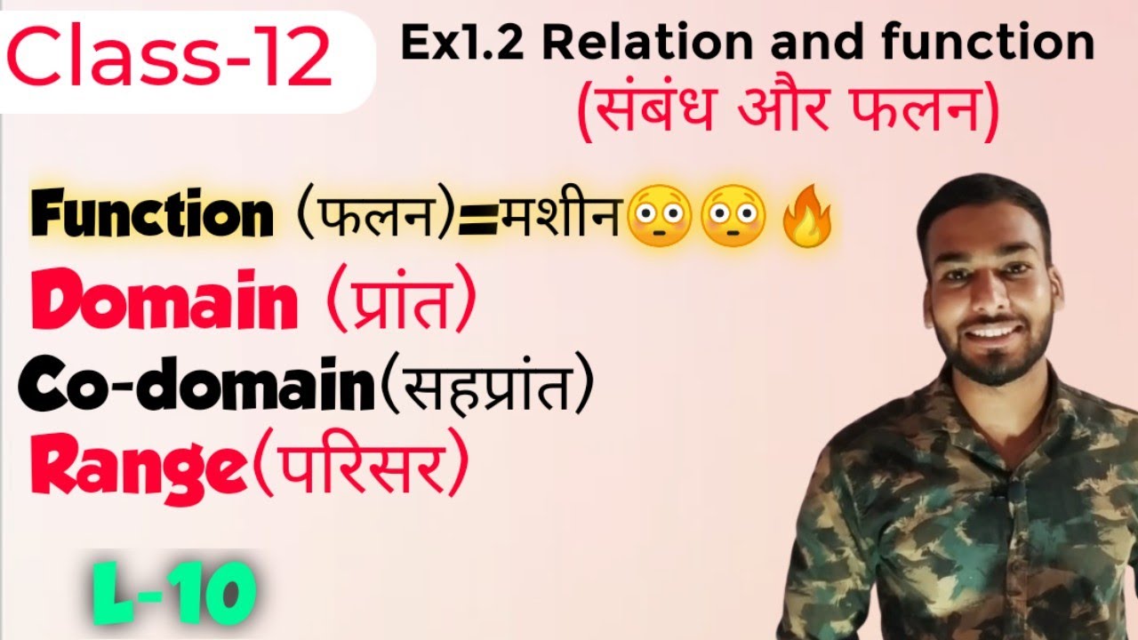 Function definition | Domain, codomain, Range of a function ...