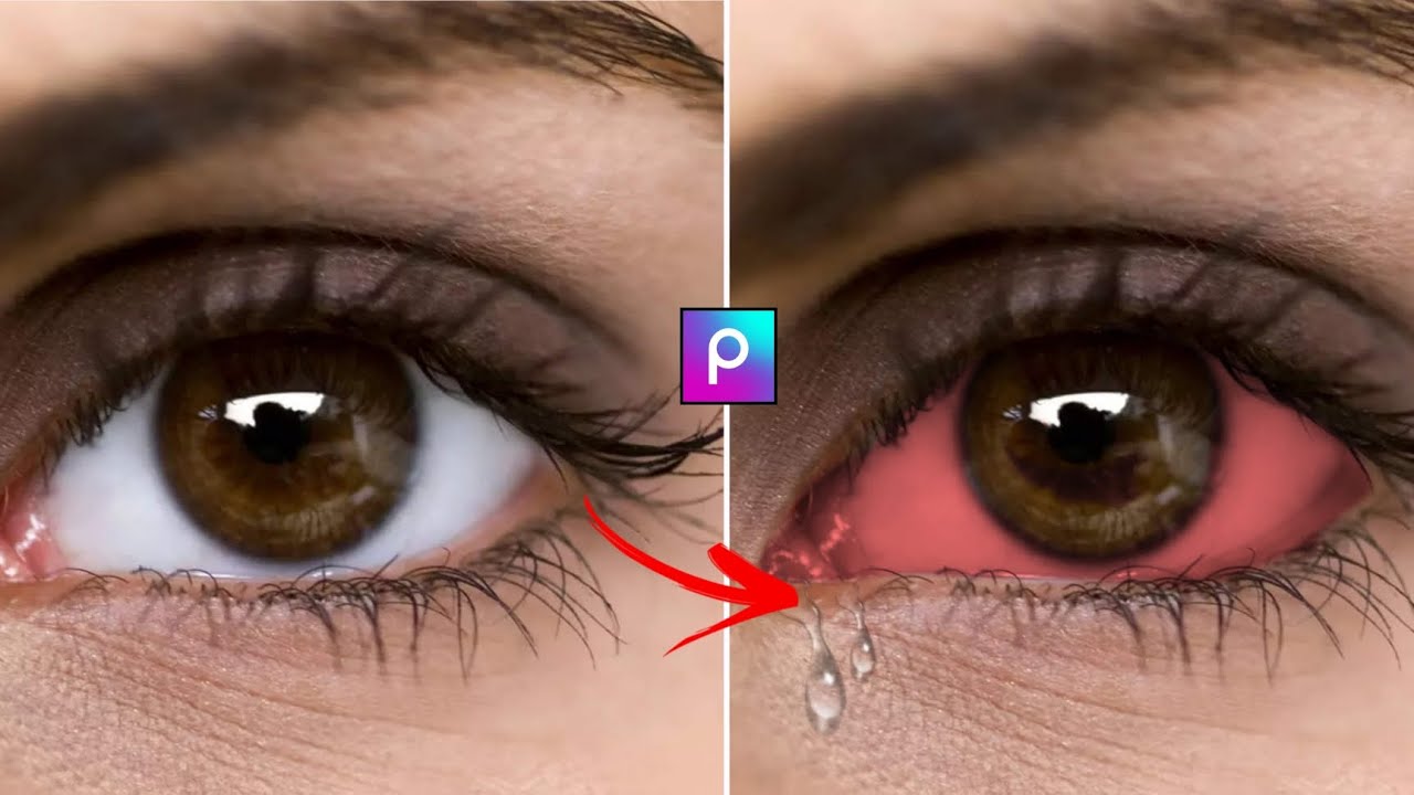 Red Eye Photo Editing In Picsart || Sad Photo Editing || Sad Photo ...