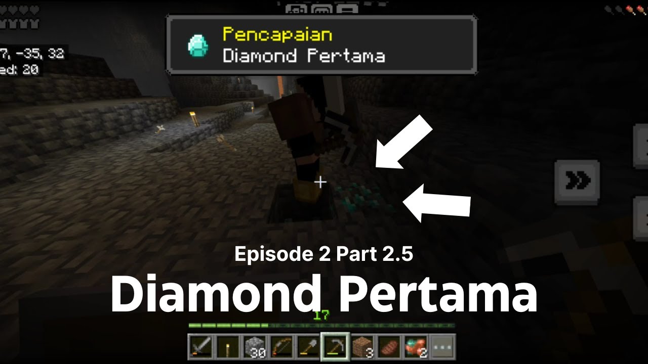 Minecraft Episode 2 Part 2.5 - Diamond Pertama - YouTube
