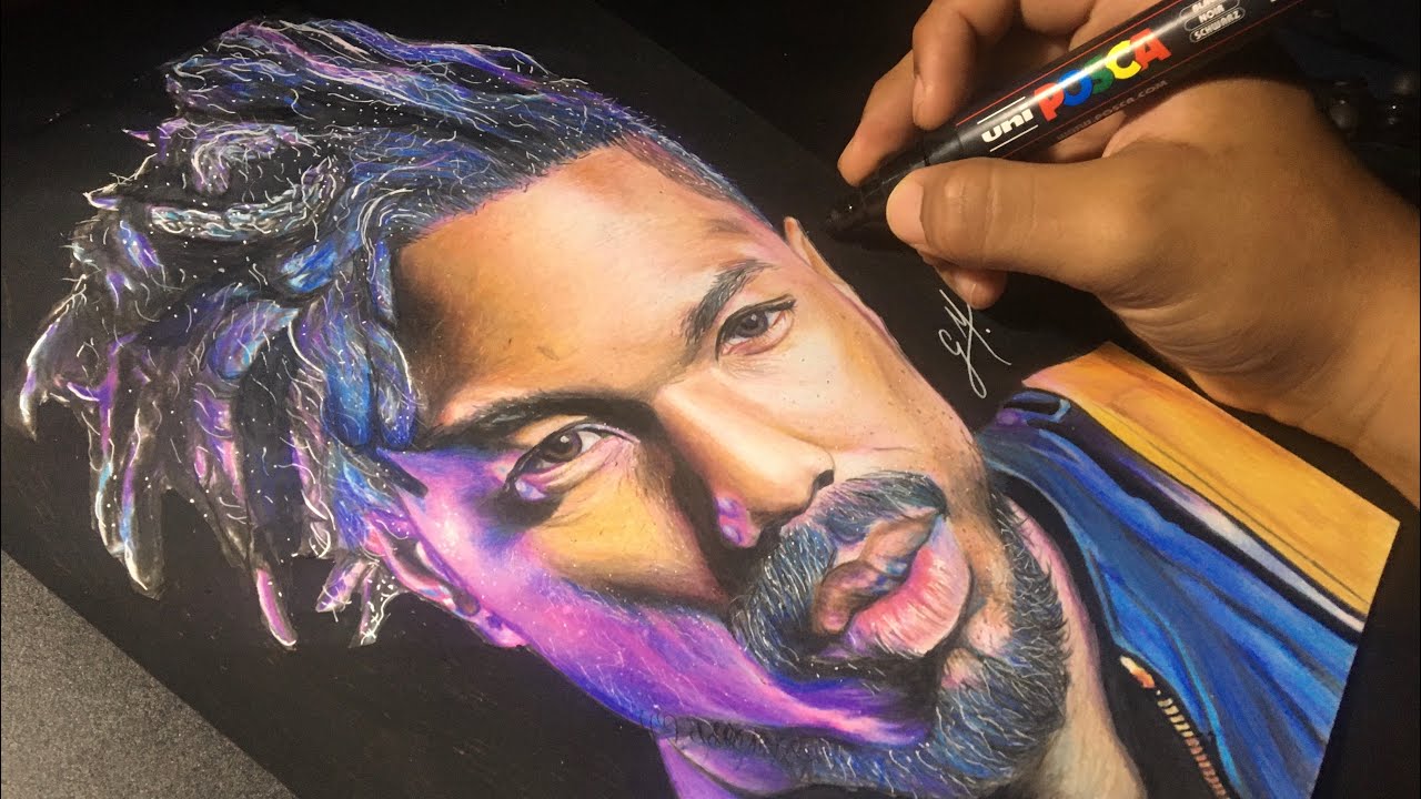 DESENHANDO ERIK KILLMONGER (Michael B. Jordan) Speed Drawing - YouTube