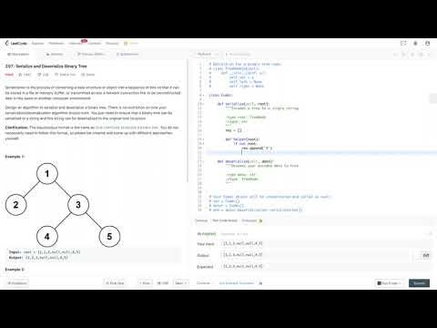 【5分钟讲解】Leetcode 297. Serialize and Deserialize Binary Tree - YouTube