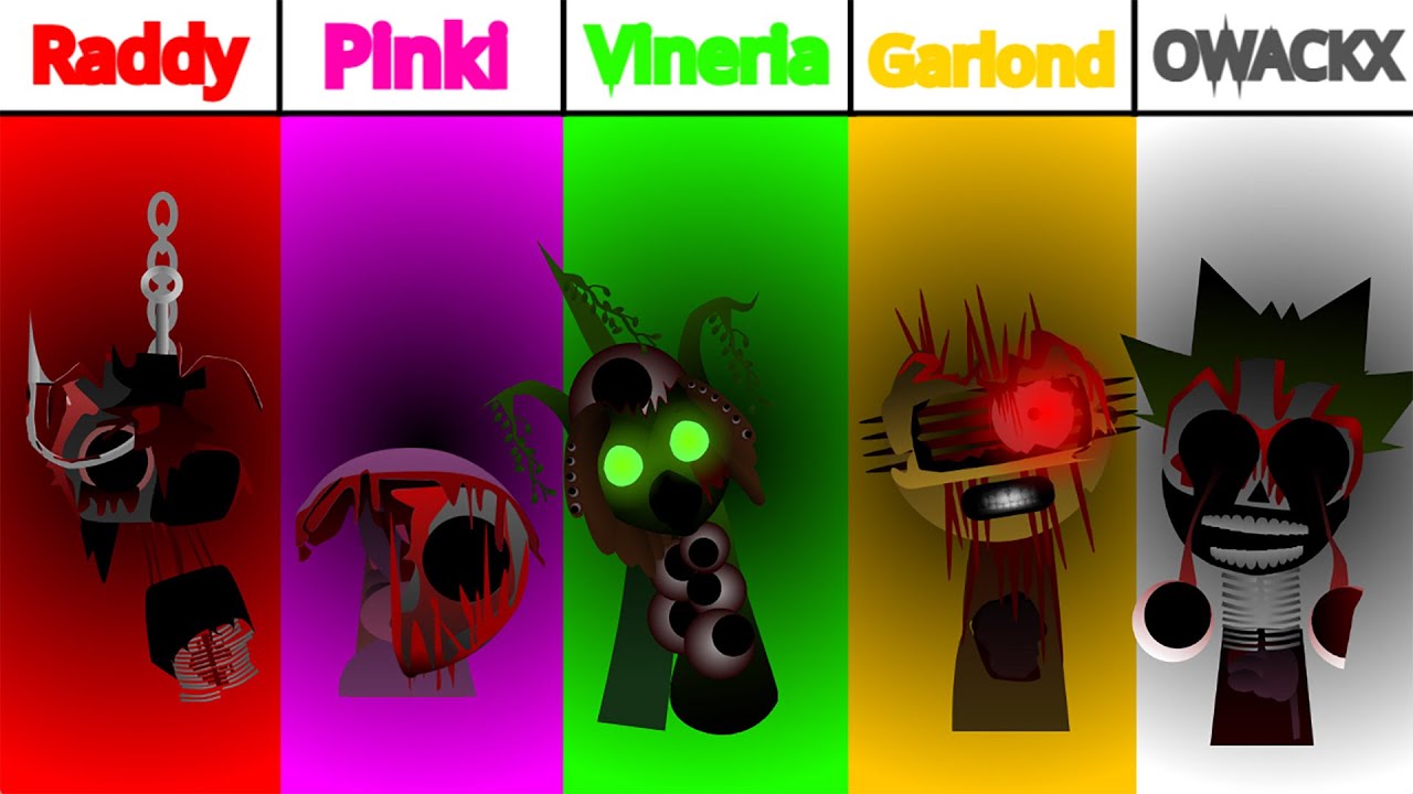 Incredibox Sprunki phase 5 (Raddy - Pinki - Vineria - Garlond - OWACKX ...
