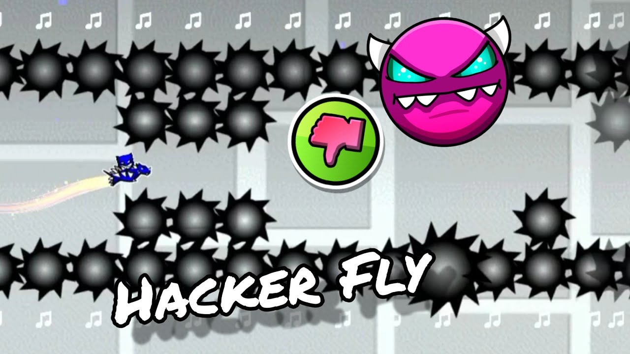 La nave más dificil en un Demon! hacker fly 100% Geometry Dash - YouTube