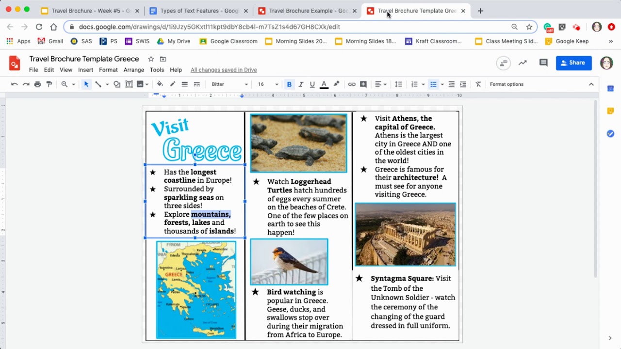 Text Features - Travel Brochure - YouTube