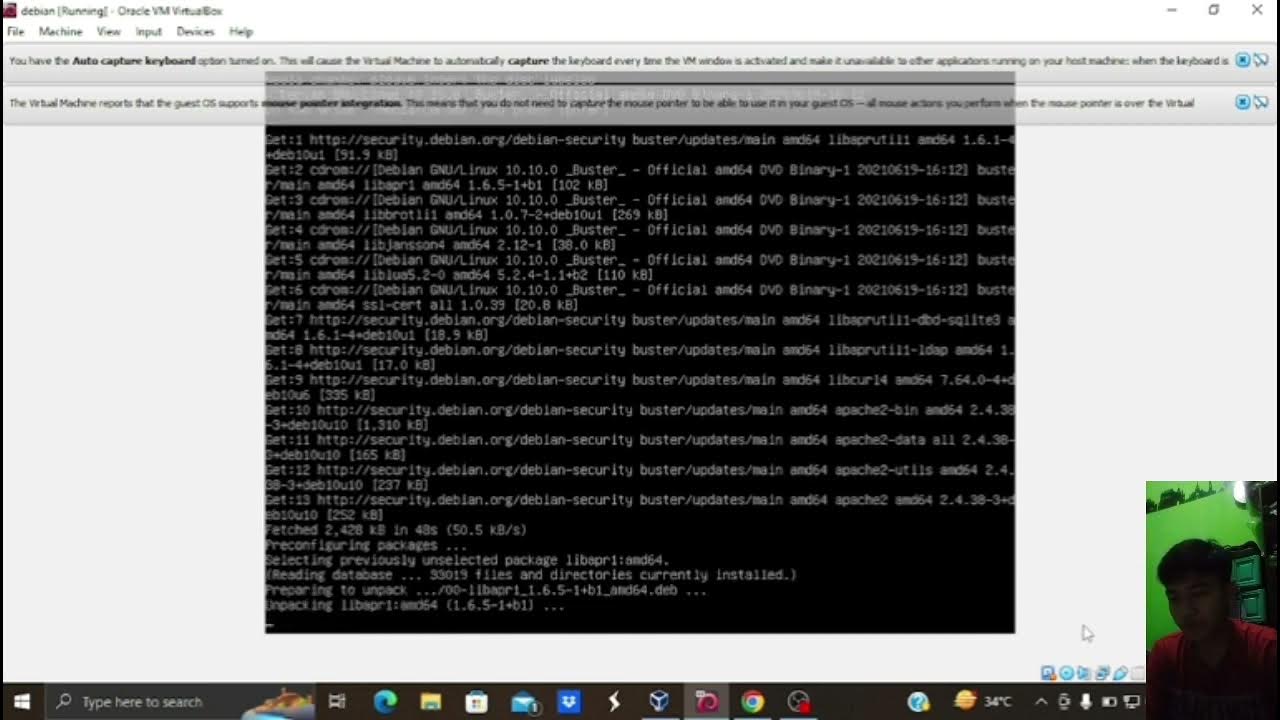 TUTORIAL KONFIGURASI WEB SERVER (DEBIAN 10) DI VT BOX - YouTube
