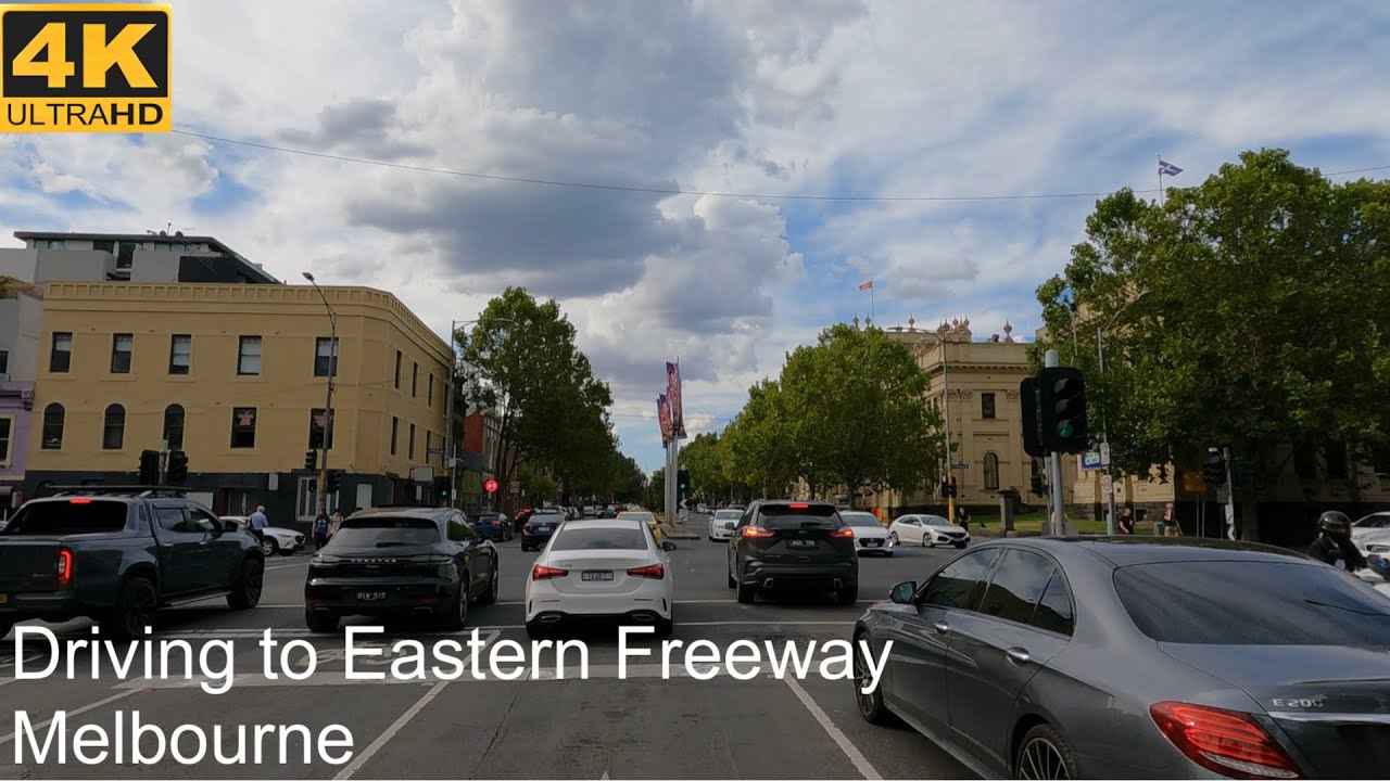 Driving Arts Centre to Eastern Freeway | Melbourne Australia | 4K UHD ...
