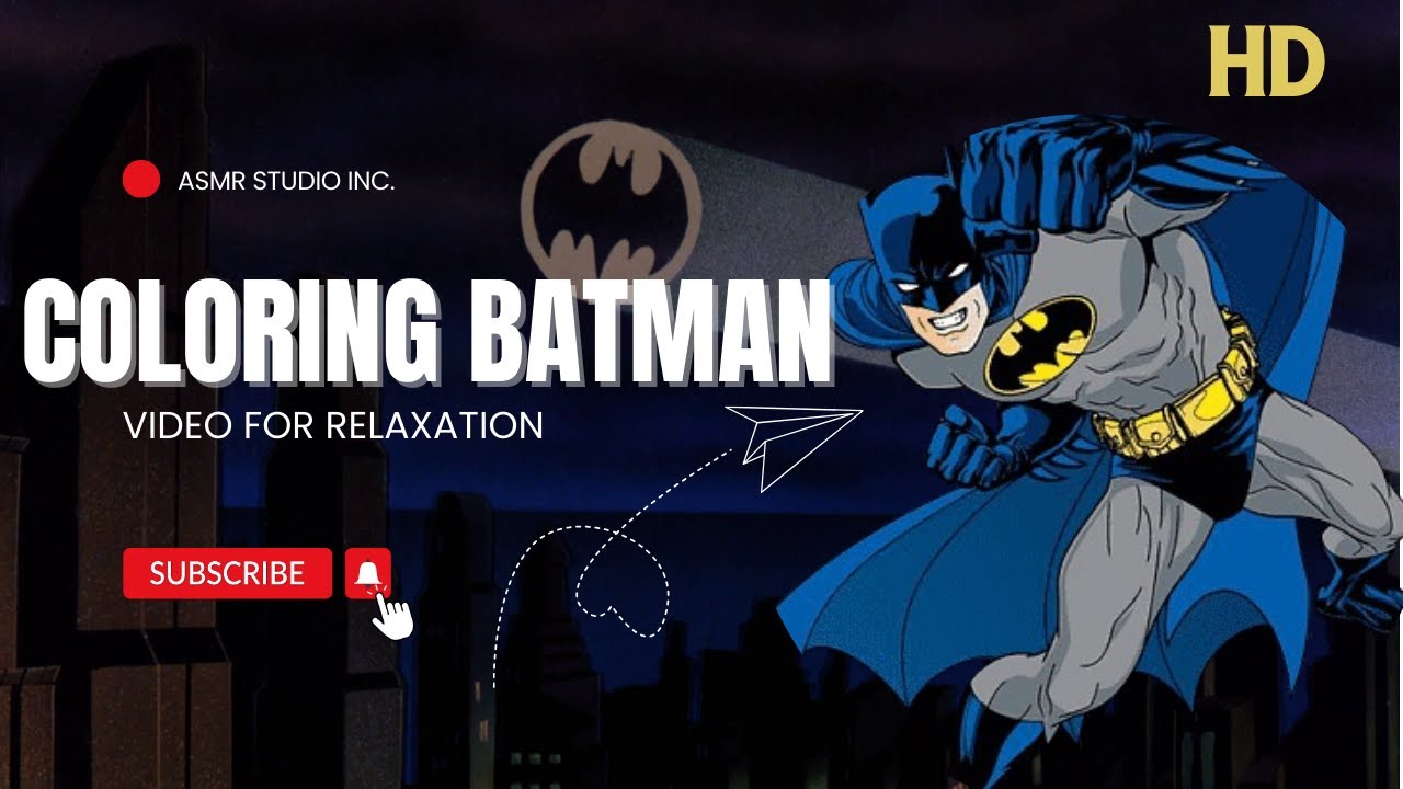 ASMR: Anti-stress Batman coloring book - YouTube