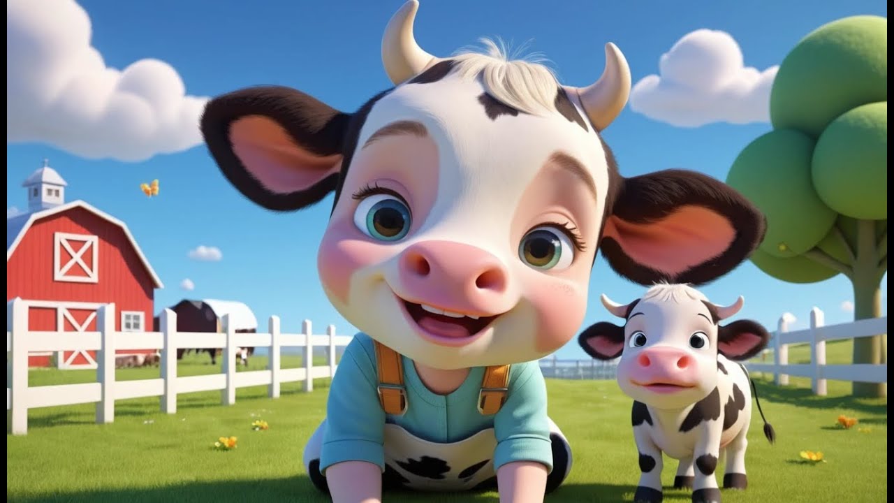 Baby Cow Say Moo Moo Moo | Fun Animal Sound Song for Kids | Moo Moo ...