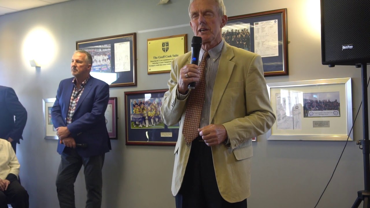 Geoff Cook officially opens The Geoff Cook Suite - YouTube