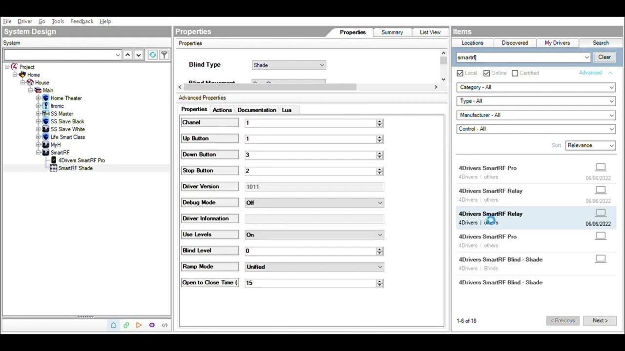 Tutorial #4 ‐ Integração SmartRF Pro com Control4 by 4Drivers - YouTube