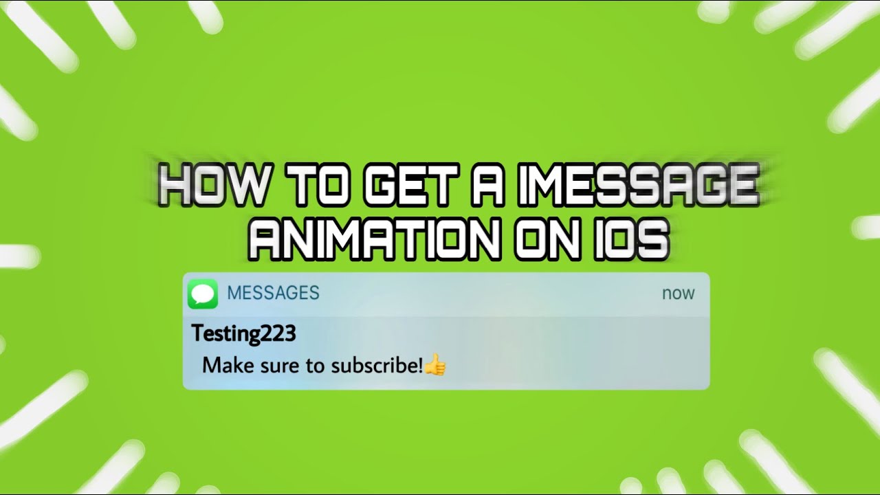 How to make a iMessage animation in iOS - YouTube