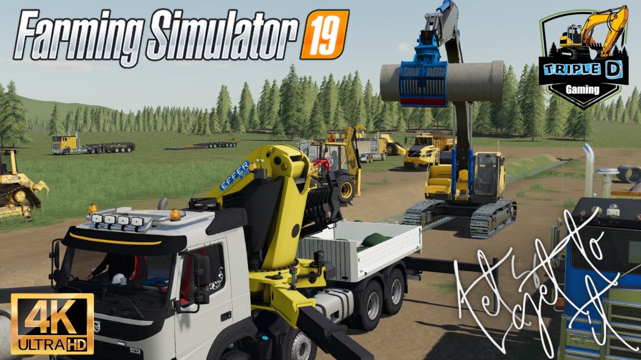 Farming simulator 19 construction pipe 3, No man's land Ep #58 role ...