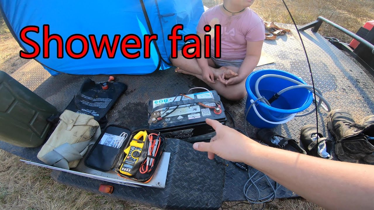 Ridge Ryder Camp shower fail (rusty pump) | Part 1 - YouTube