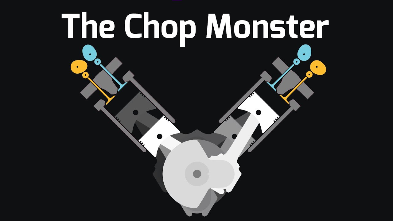 Engine Simulator | "The Chop Monster" Big Block V8 - YouTube