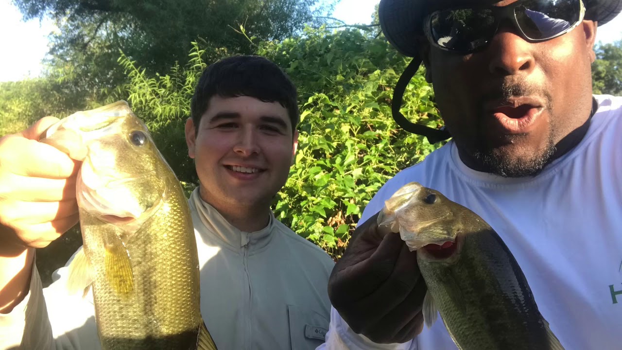 Catching LARGEMOUTH BASS on a MILITARY BASE ft. TheFishinMagician2.0 ...