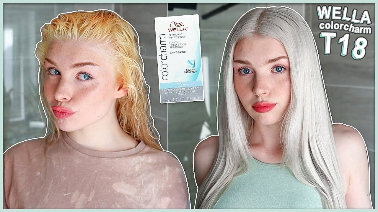 HOW TO TONE PLATINUM BLONDE HAIR AT HOME WELLA T18 PERFECT ICY WHITE PLATINUM BLONDE HAIR AD