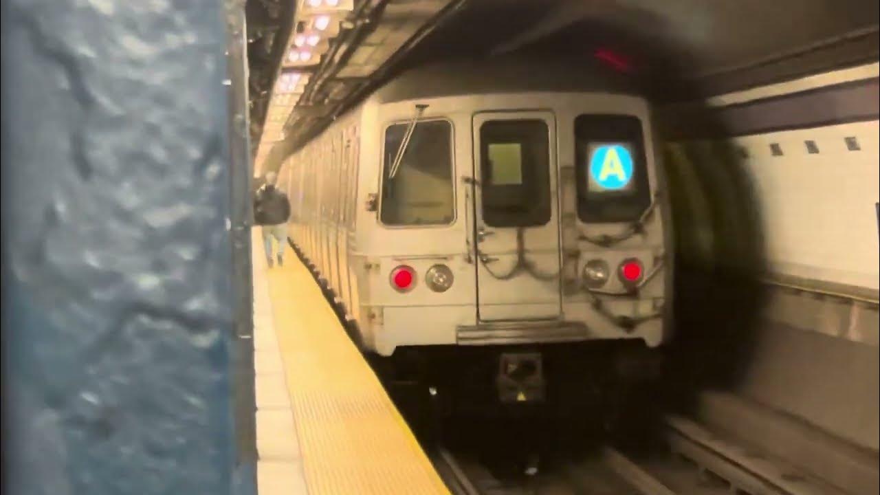 MTA NYCT Subway train R46 A train entering departing Fulton Street - YouTube