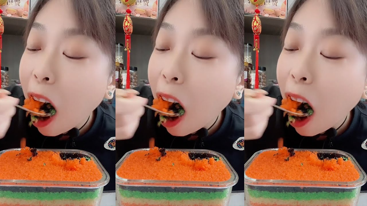 Shan Mukbang / ASMR *BEST CRUNCHY EATING SOUNDS (Tobiko Eggs ...
