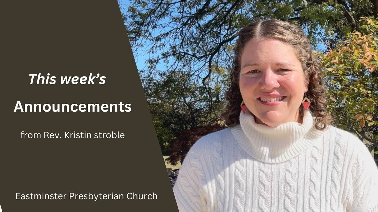 This week's announcements from Pastor Kristin - YouTube