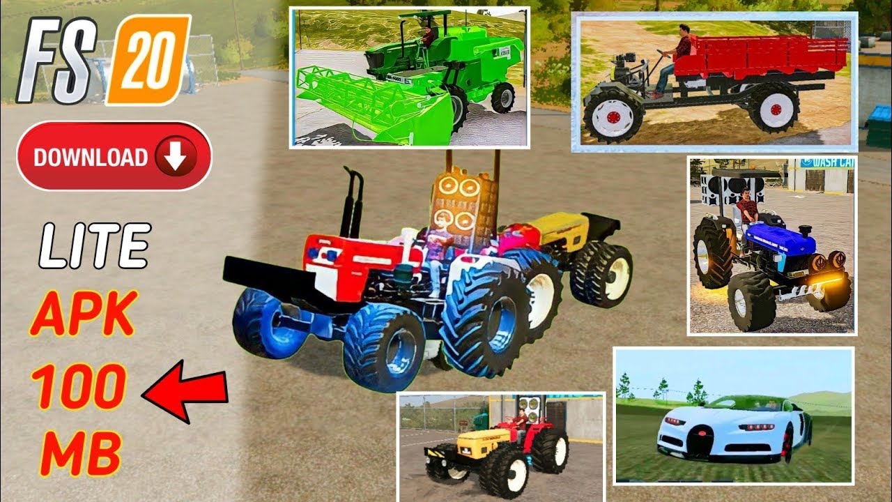 fs20 all Indian tractor lite mod apk||only 100mb download link in ...