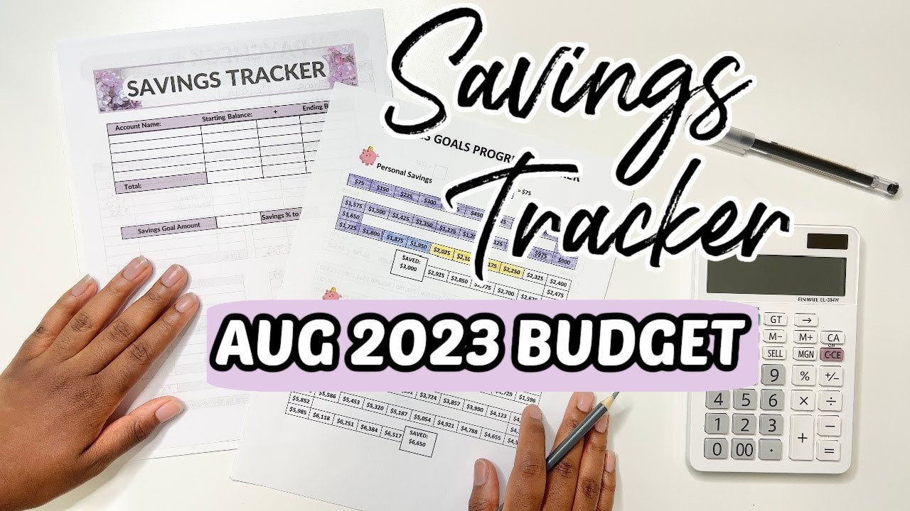 AUGUST SAVINGS TRACKER | SAVINGS CHALLENGE | PROGRESS TRACKER | AUGUST ...