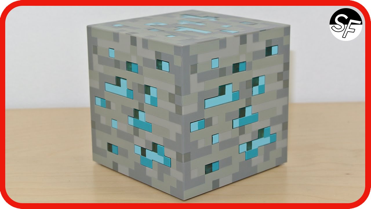 FIGURA MINECRAFT! CUBO DE DIAMANTE ANÁLISIS EN ESPAÑOL DE THINKGEEK ...