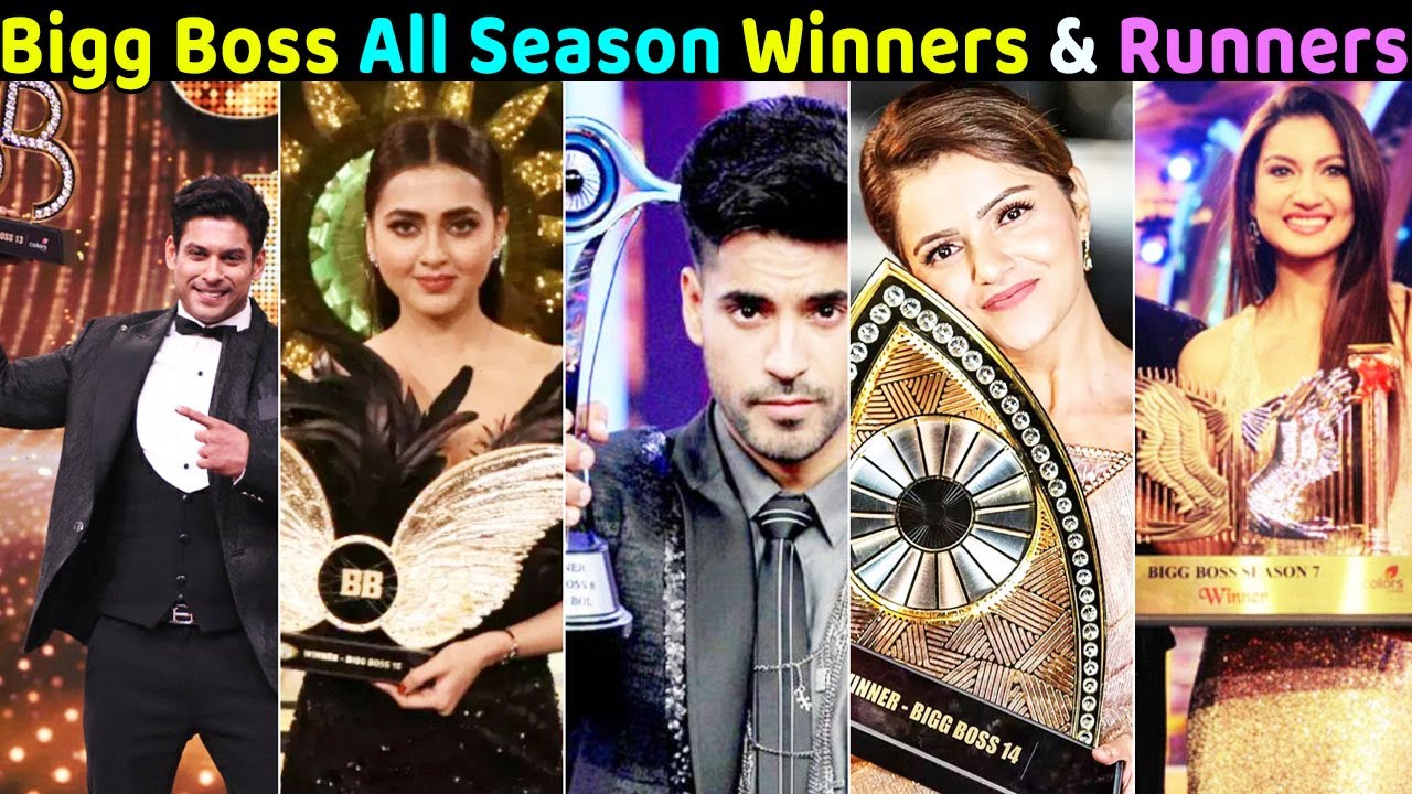 Bigg Boss All Season Winners & Runners Up till date in History - YouTube