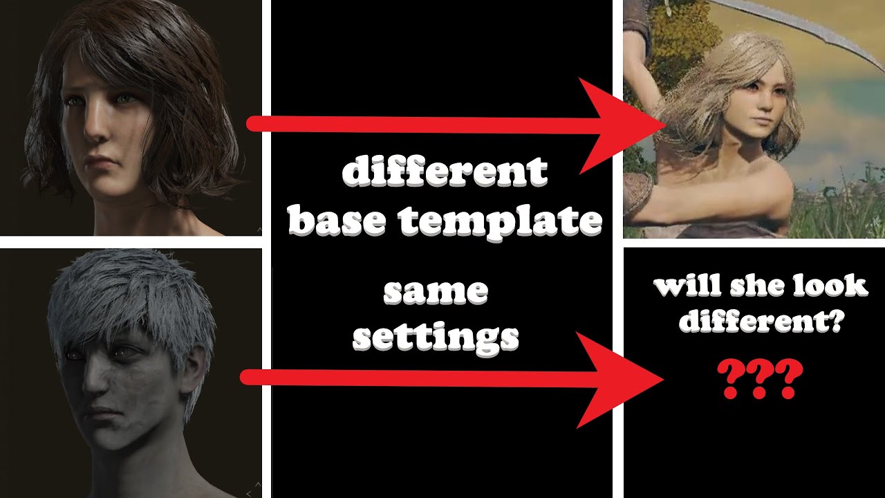 Elden Ring Character Creation: base template - does it make any difference? - YouTube