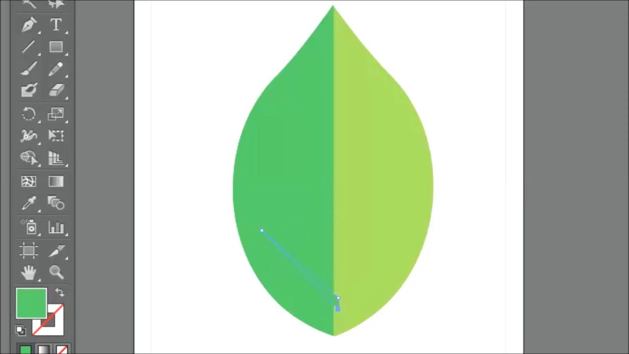 Flat Design and Leaf with Ai - YouTube