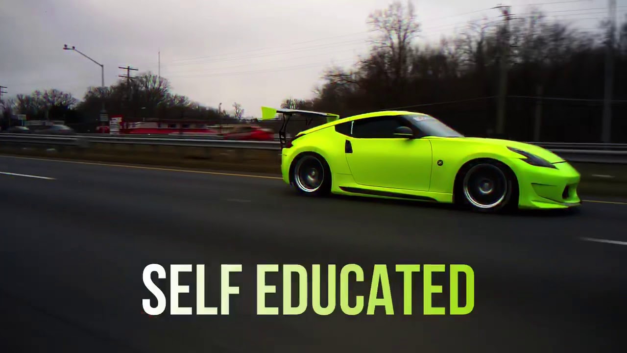 Twin turbo 370z wrapped Neon Yellow 3M - YouTube