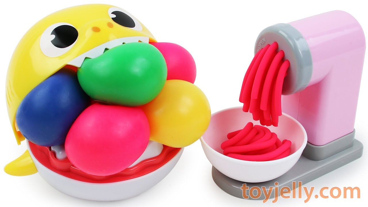 Learn Colors Squishy Mesh Balls and Play Doh Pasta Spaghetti Making ...