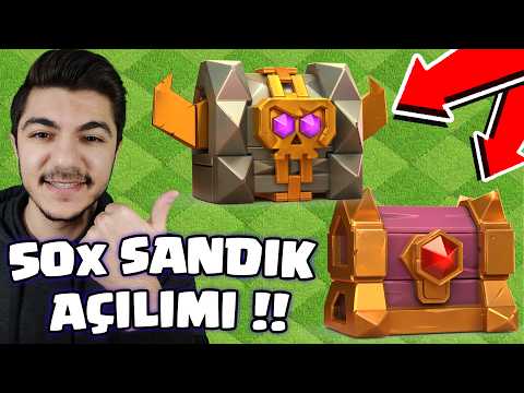 50x SANDIK AÇTIK !! EFSANE ŞEYLER ÇIKTI !! Clash Of Clans