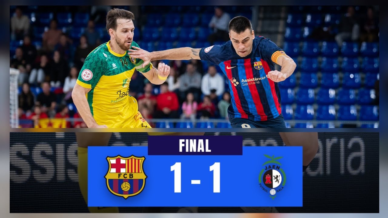 Barca (1) x (1) Jaen | LNFS Primera Division 22/23 Jornada 9 ...