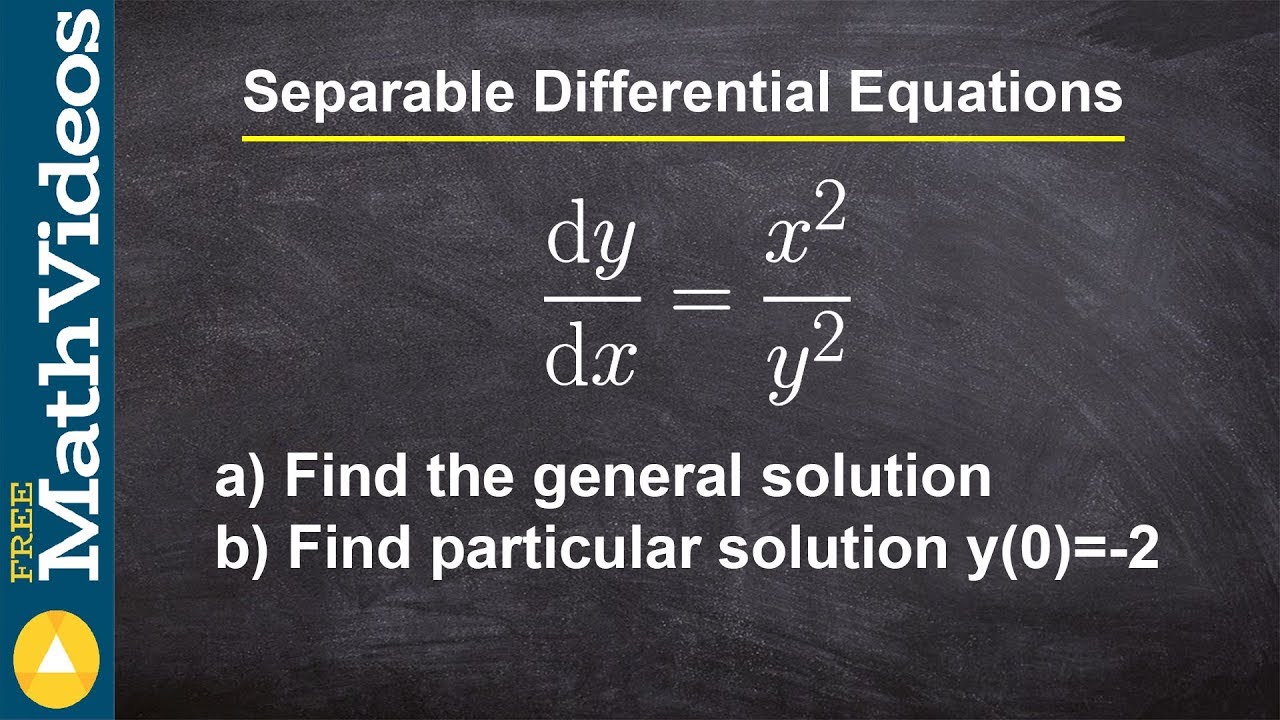 Find The Particular Solution Differential Equations YouTube