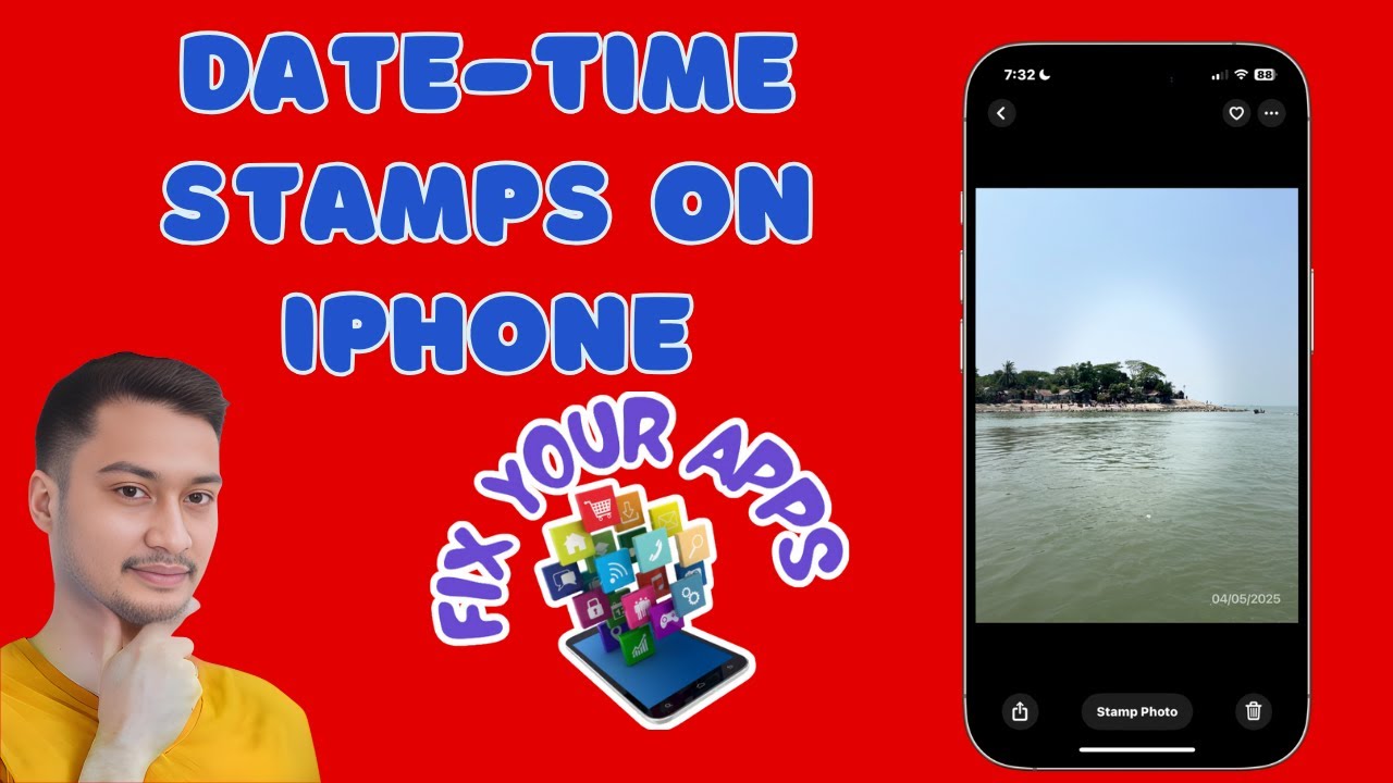 How To Add Date & Time Stamps On iPhone Photos - Full Guide - YouTube