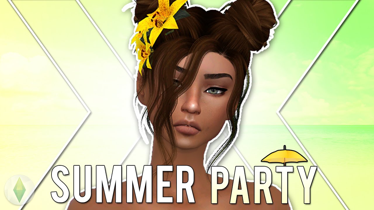 Sims 4 || CREATE A SIM: Summer Beach Party Inspired (Collab w ...