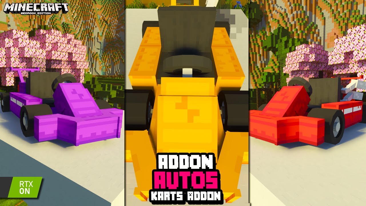 Addon De Autos Para Minecraft Pe 1 19 Karts Addon Mods Para