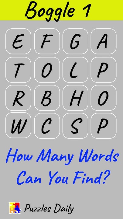 Boggle 1 - YouTube
