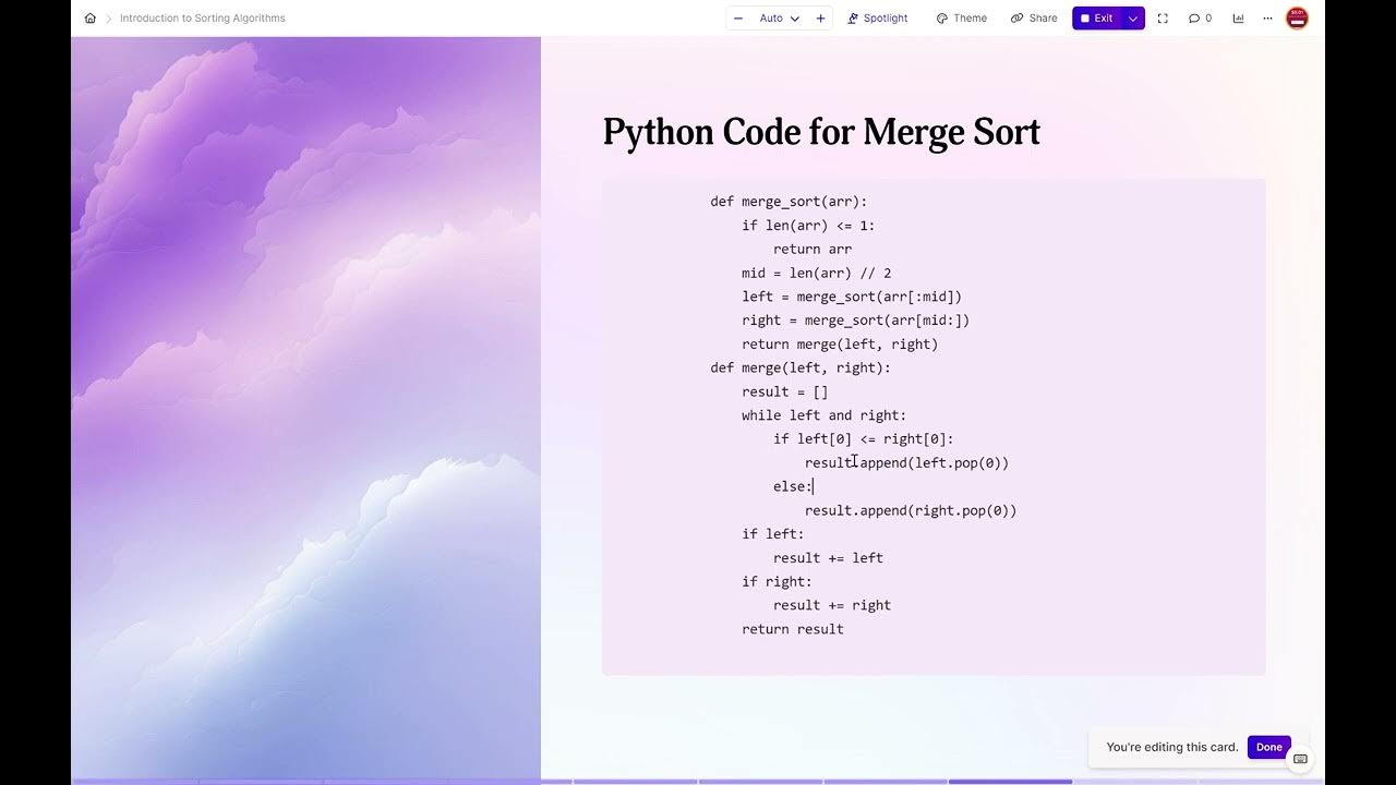 Introduction to Sorting Algorithms - Merge Sort - YouTube