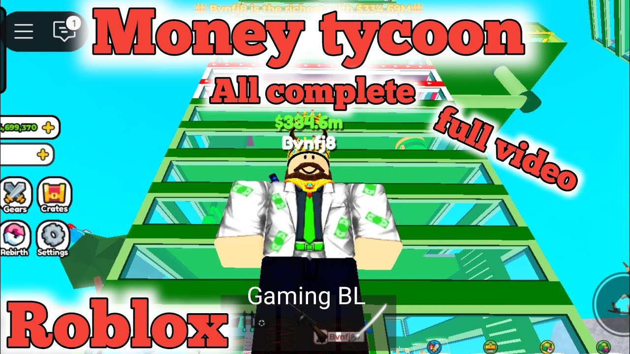 Money tycoon Roblox | money tycoon all complete | Roblox game play ...