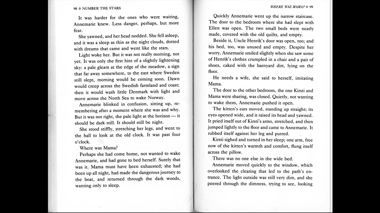 Number The Stars Chapter 12 Where Was Mama? - YouTube