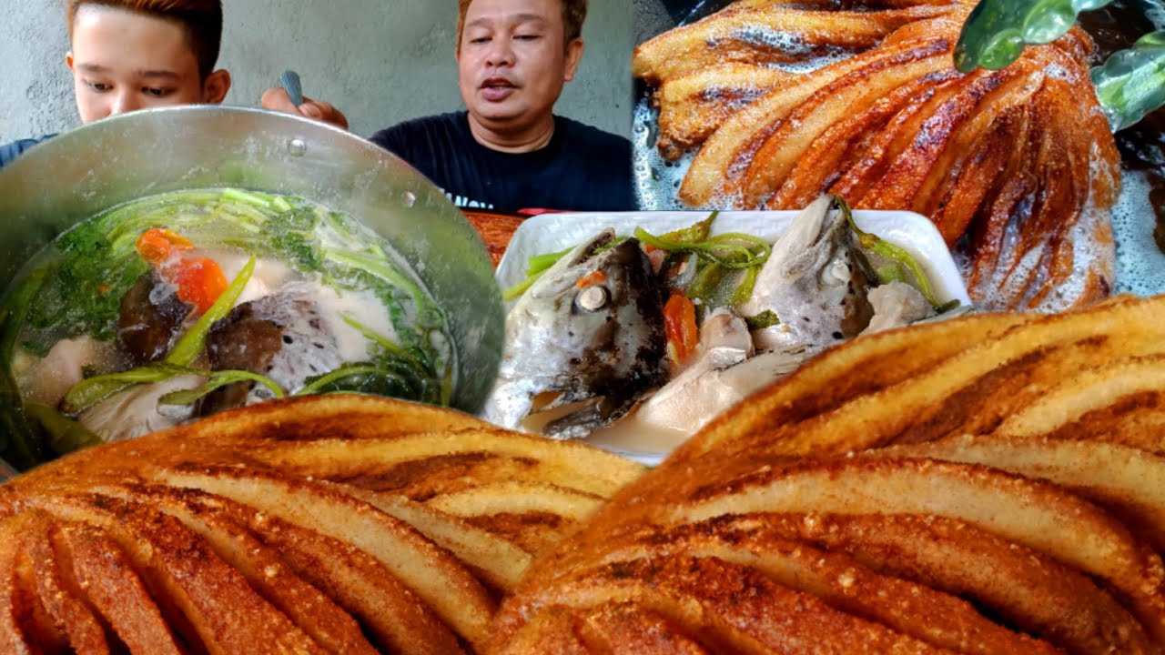 SINIGANG ULO NG SALMON + CRISPY FRIED PORK - YouTube