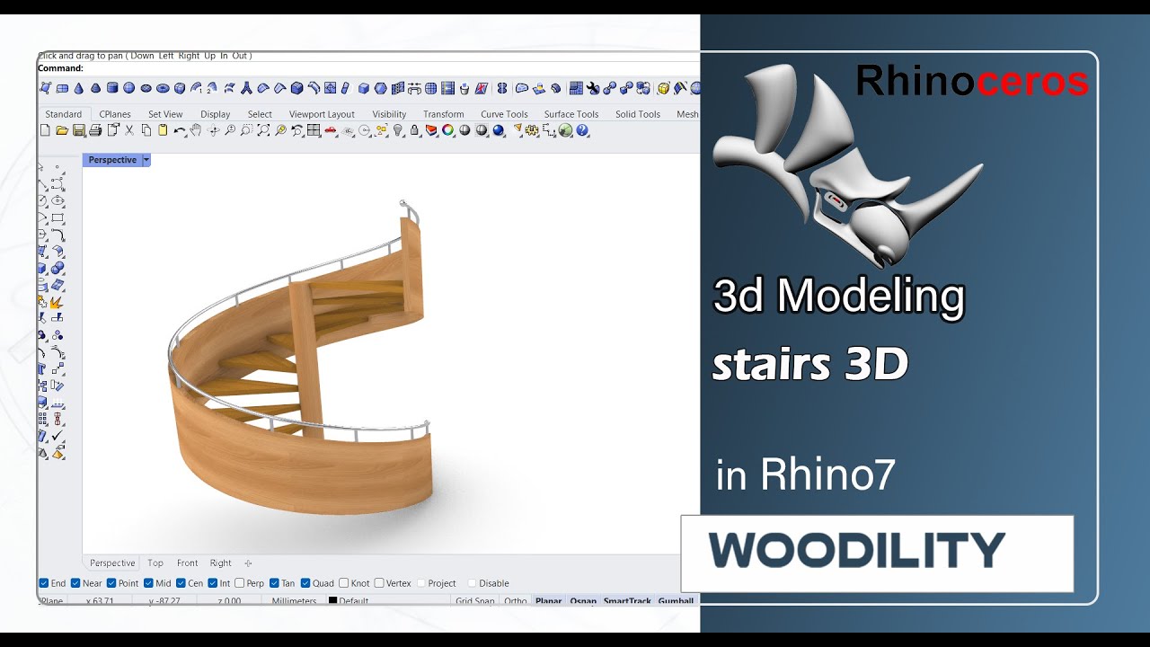 rhino tutorial- architectural 3d modeling - YouTube