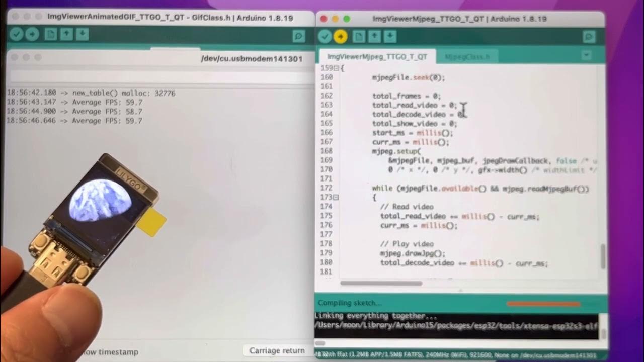 Arduino_GFX Animated GIF vs Motion JPEG - YouTube