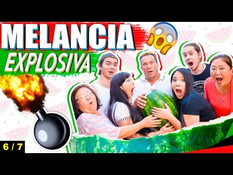 DESAFIO EXPLODINDO UMA MELANCIA COM ELÁSTICOS! #Especial100k | Blog das irmãs