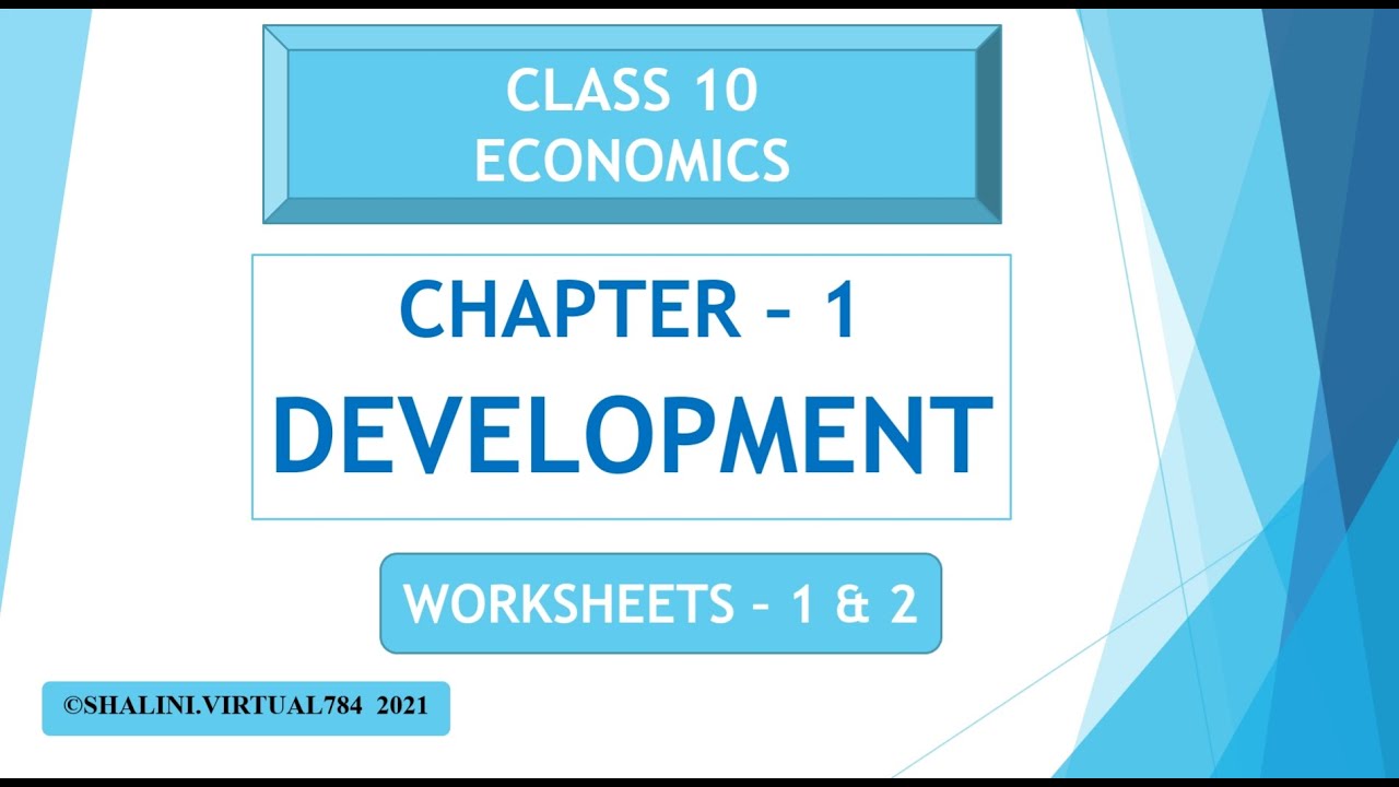 Development |Economics|Class 10|Worksheets |Practice Board Questions ...