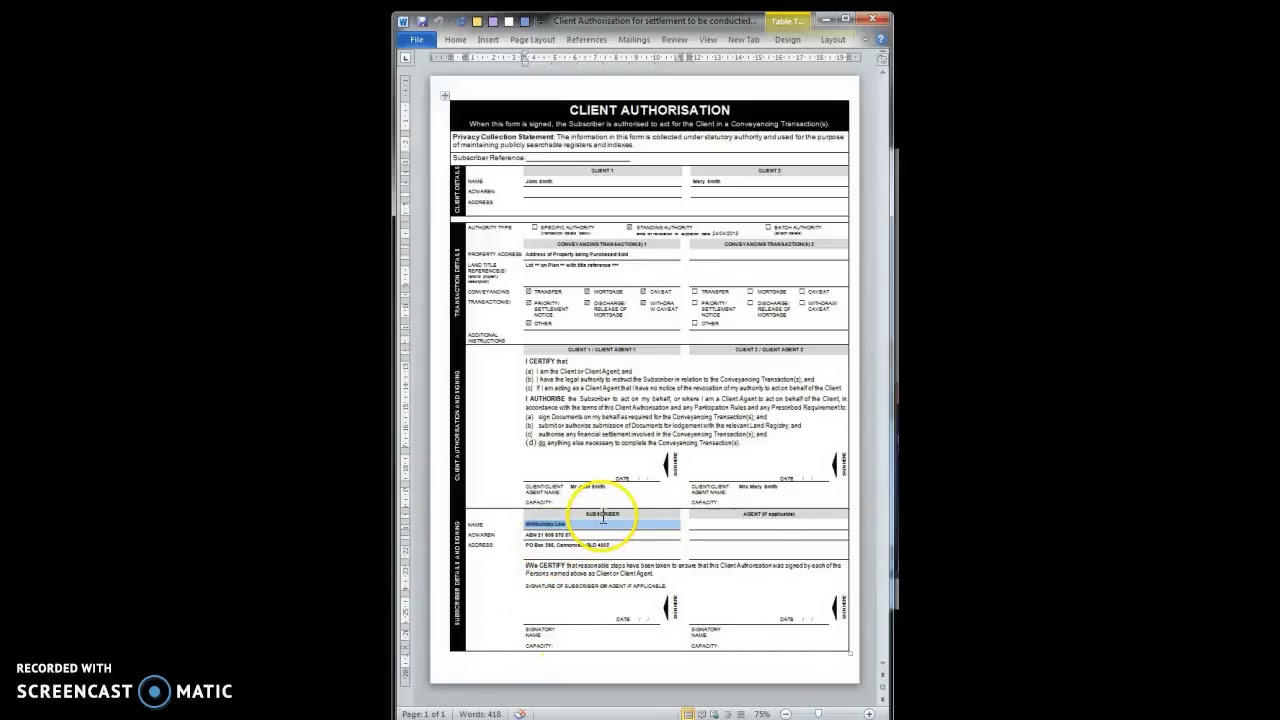 PEXA Authorisation Form YouTube PEXA Authorisation Form YouTube