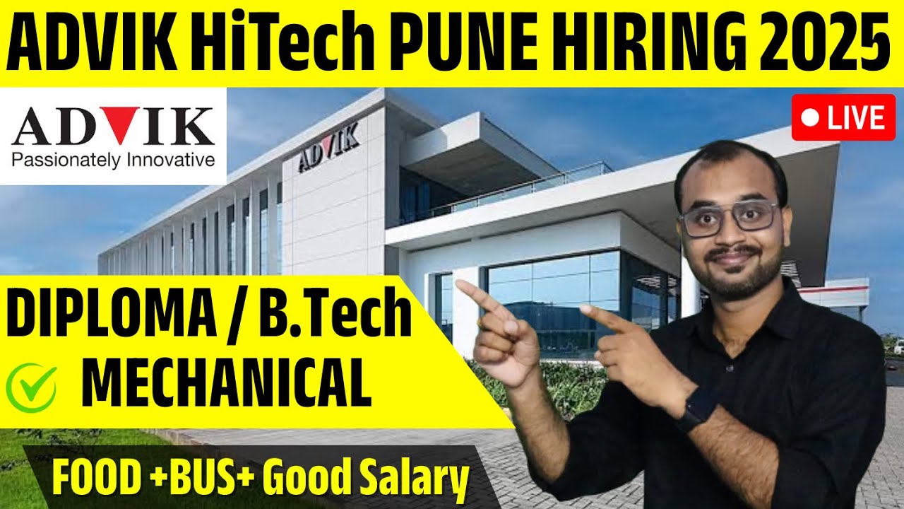Advik India Pvt Ltd (Reputed MNC Company) Hiring Diploma / B.Tech ...