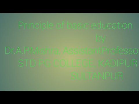 Principle of basic education Or Nayi Taleem||#AyodhyaPrasadMishra - YouTube