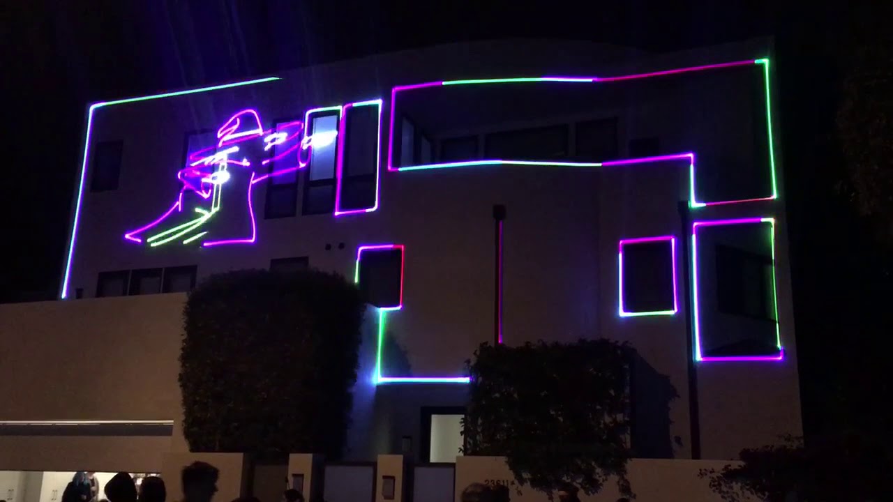 Malibu California video 2 Halloween laser light show by nu-salt laser ...